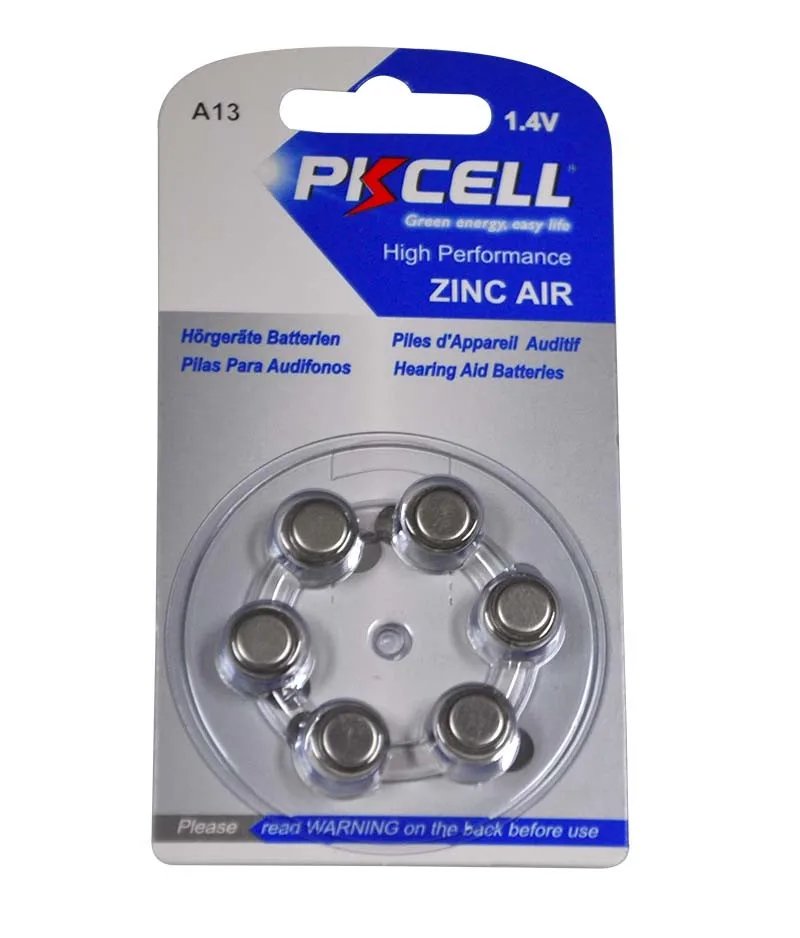 A13 Hearing Aid Battery 1.4v 300mah Zinc Air Battery Pr48 - Buy A13 Zinc Air Battery,Zinc Air ...
