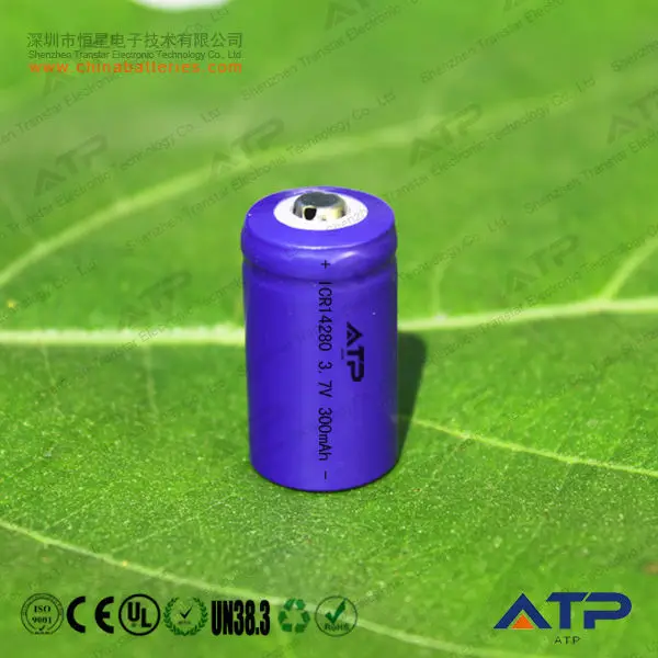 Wholesale Cheap 14280 Li-ion Battery Pack 3.7v 300mah / Lithium Ion ...