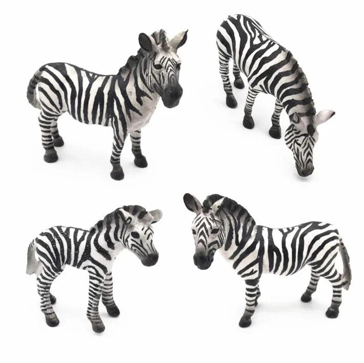 High Quality Plastic Small Animal Model Mini 3d Zebra Animal World ...
