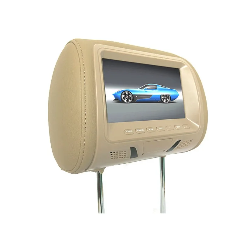 7 Inch Car Headrest Monitor With Video Output 800*480 Resolution - Buy ...
