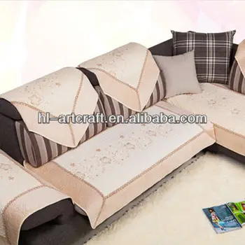 Pastoral Style Flowers Embroidery Indian Sofa Covers - Buy Indian Sofa ...