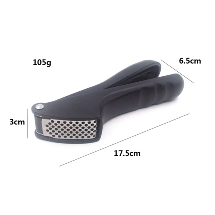 Easy-clean Plastic Garlic Press with Stainless Steel Sieve