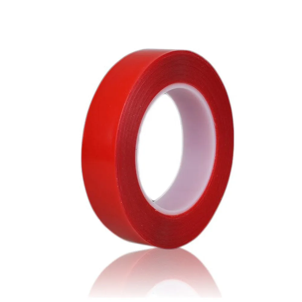 High Sticky 3mm Width Permanent Red Double Sided Tape 25m High Temp ...