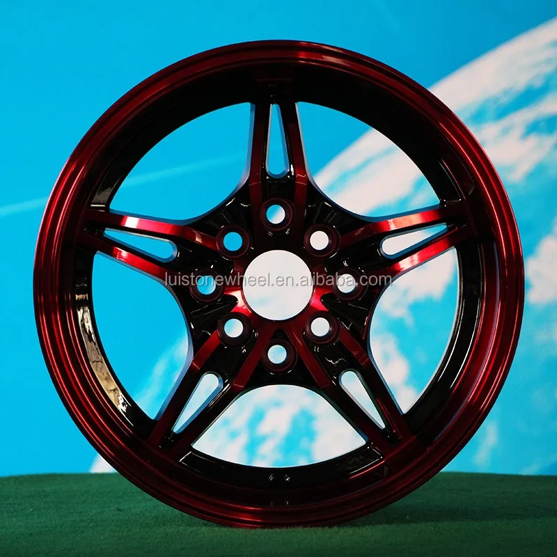 14 Inch Red Full Painting Aftermarket Wheels Rims For Car 4 Hole L079 ...