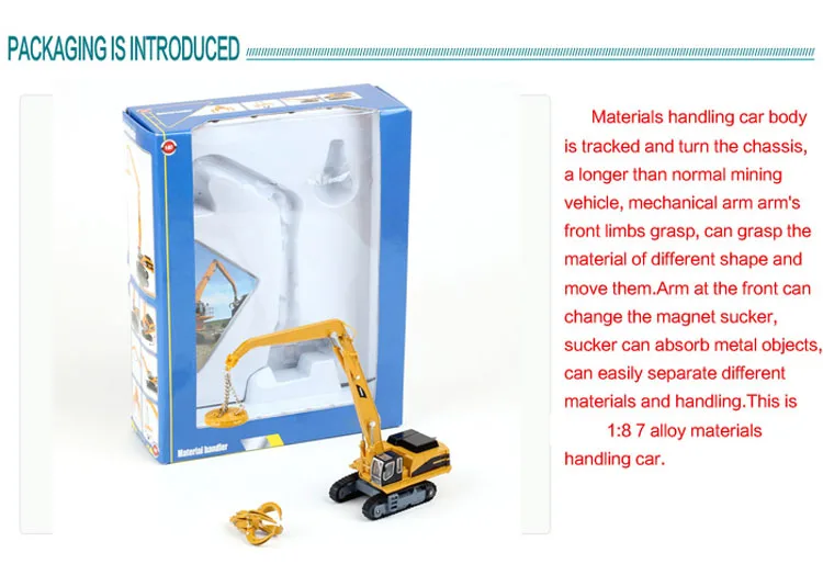 Simulation Diecast Model 1:87 Construction Truck Alloy Material Handler ...