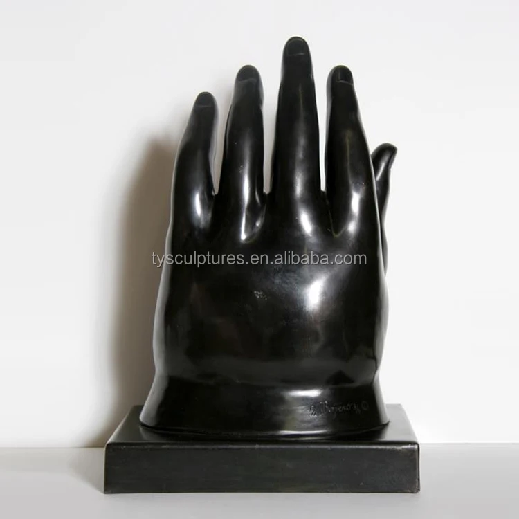 Famous Modern Replica Large Metal Bronze Fernando Botero Fat Hand Sculpture