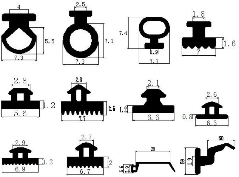 T-slot Rubber Strip Sliding Door Seal - Buy T-slot Rubber Strip,Rubber ...