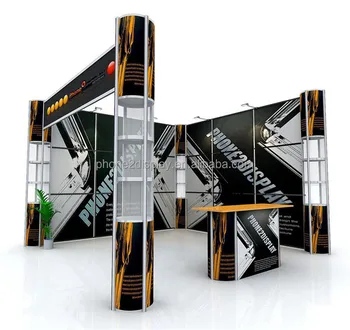 Standard 3x3m Portable Exhibit Booth Material With Twist Showcase ...
