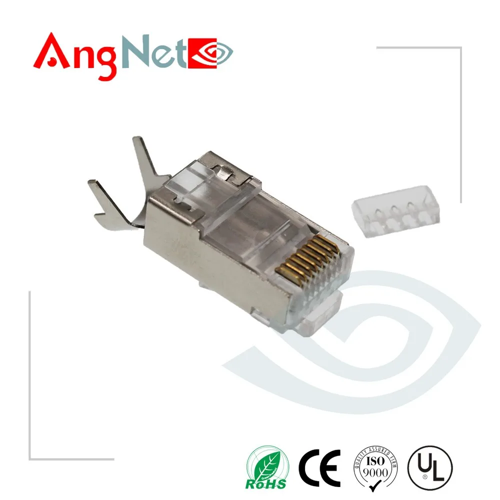 Shielded Cat7 Network Crimp Connector Stp/ftp Cat.7 Modular Plug 8p8c ...
