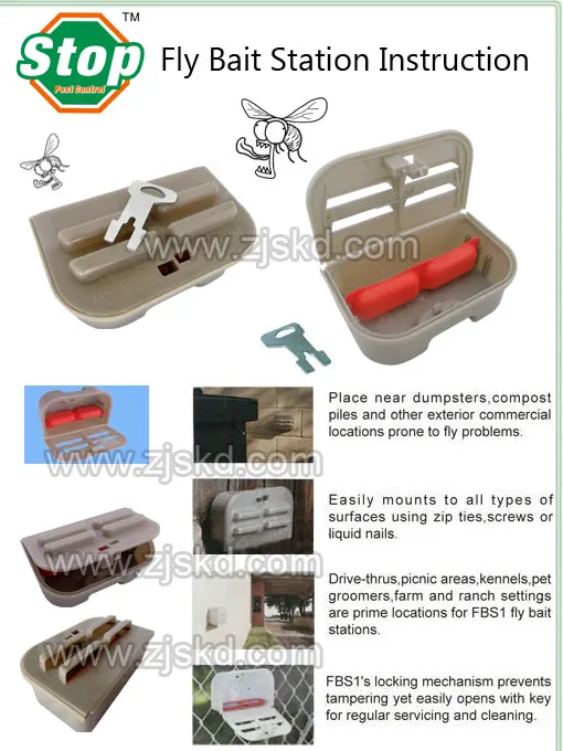 F01d Plastic Fly Bait Station - Buy Fly Bait Station,Plastic Bait ...