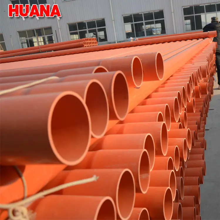 Chinese Supplier Orange Rigid Upvc Electrical Pipe Power Plastic ...