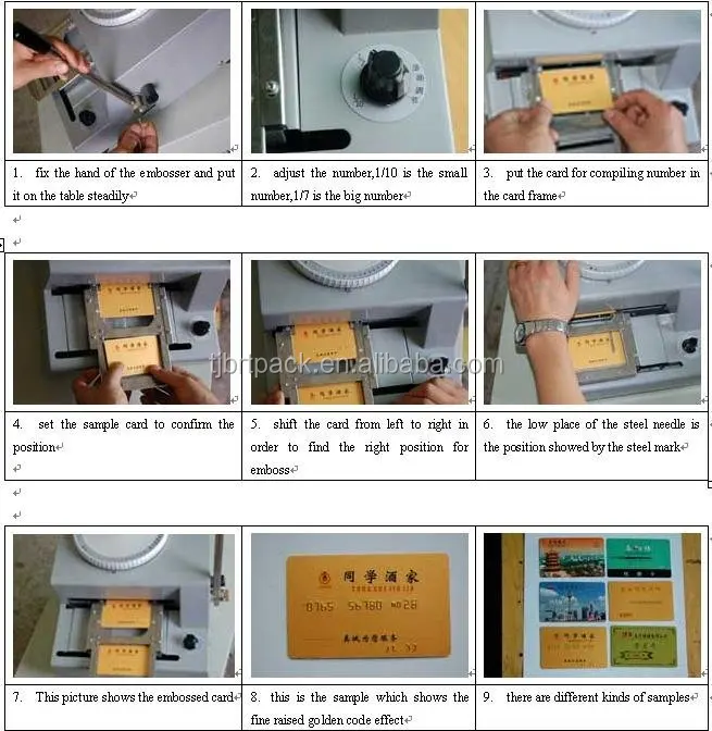 Hot Sale Low Manual Plastic Card Embossing Machine Pvc Card Embosser ...