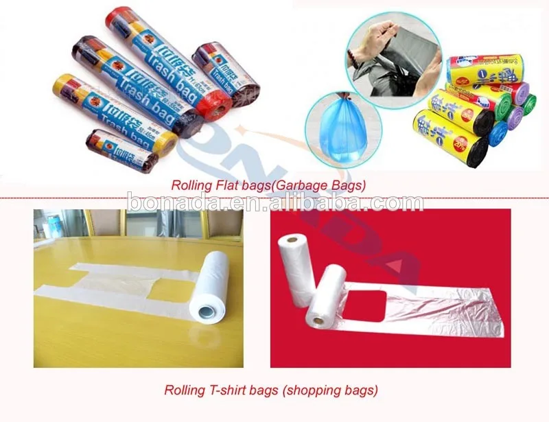 Continuous Plastic Rolling Garbage Bag Making Machine/poly Roll Garbage ...