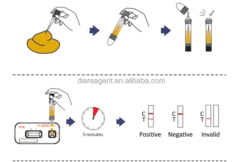 One Step Fecal Occult Blood Fob Rapid Test Kit - Buy Fob Test Kit,Fob ...