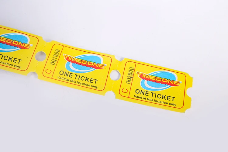 Custom Printed Arcade Redemption Tickets Roll - Buy Arcade Ticket ...