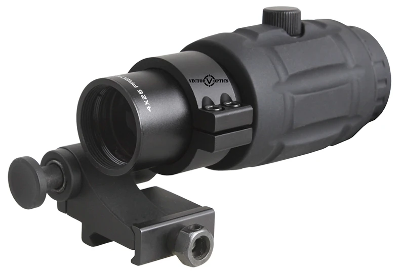 Vector Optics Rubber Armored Tactical 4x Red Dot Magnifier For Ar15 ...