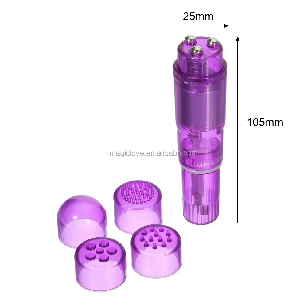 Magic Love 4 Interchangeable Tips Vibrator - Waterproof Sex Toy