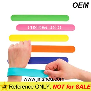 Plastic Colorful Flexible Snap Silicone Wrist Slap Kids Bands - Buy ...
