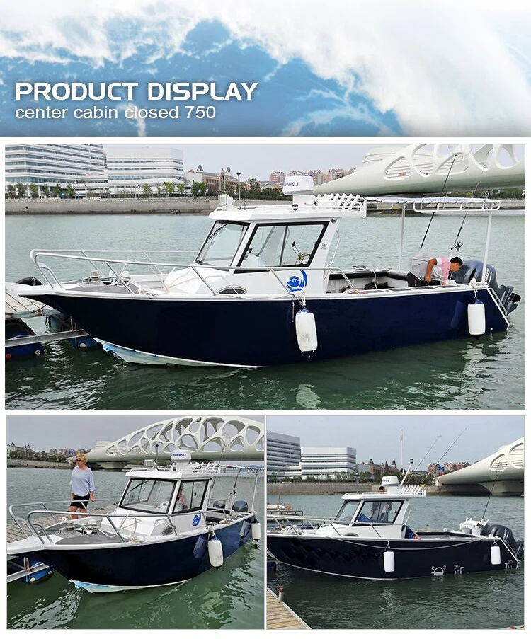 7.5m/25ft Full Enclosed Driving Room Center Cabin Boat - Buy Outboard ...