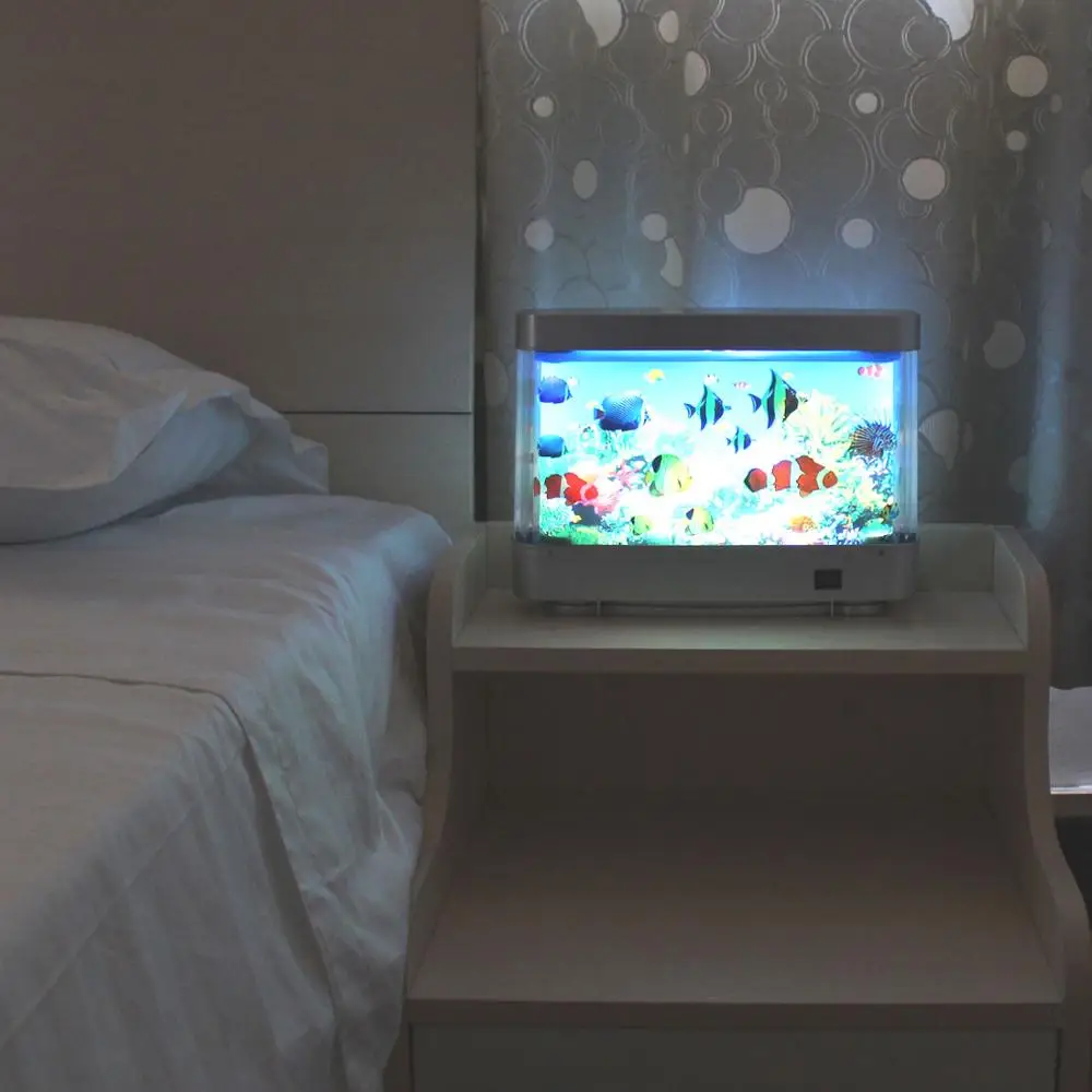 Popular Beautiful Design Gifts Aquarium Electric Moving Fish Led Night ...