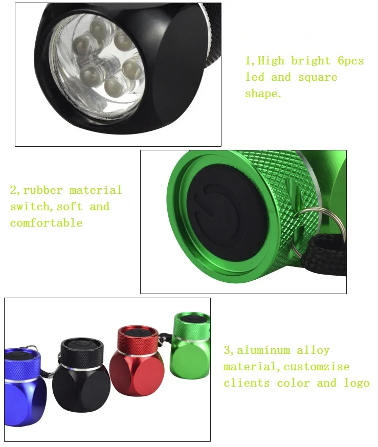 Wholesale Promotion Gift Light - Square Mini LED Flashlight