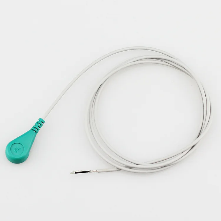 Custom Diy Purpose Shielded Emg/ecg 4.0mm Electrode Snap Lead Wire ...