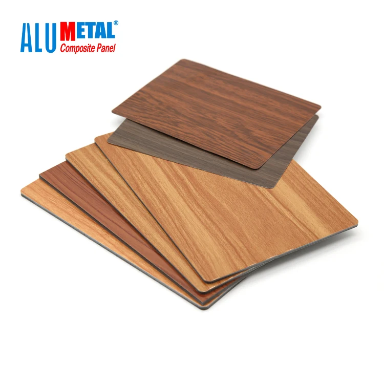 Wood Grain Aluminum Sheet Composite Panel Wooden Finish Acp Sheet ...