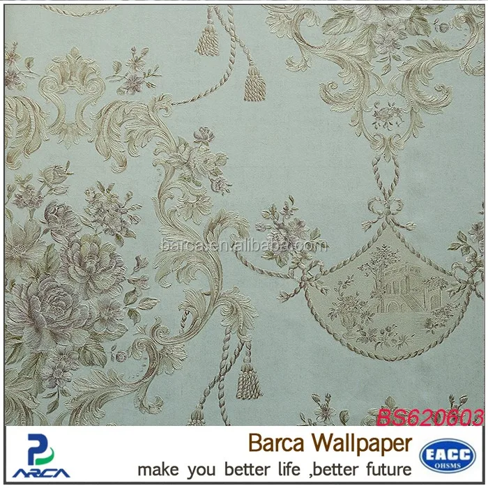 Rococo Style 3d Wallpaper Silk Material Wallpaper For Sale - Buy Rococo ...