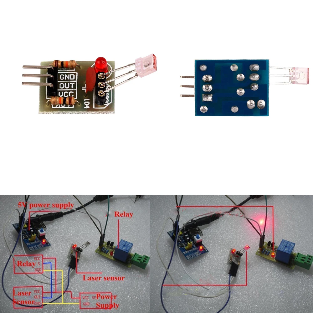 5V Laser Sensor Module - High Level Output on Signal