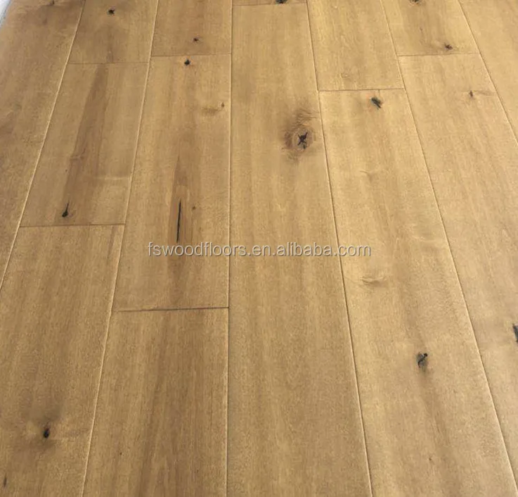 Rustic Hand Scraped Solid Maple Hardwood Flooring