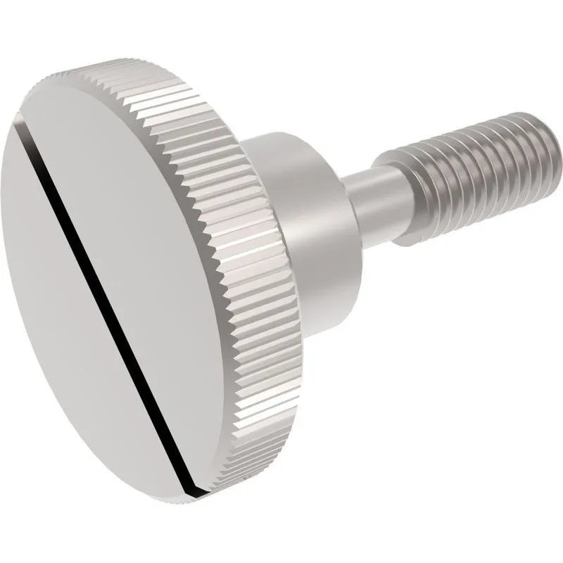 Custom Made Slotted Head Knurled Captive Thumb Screw - Oem | Wholesale