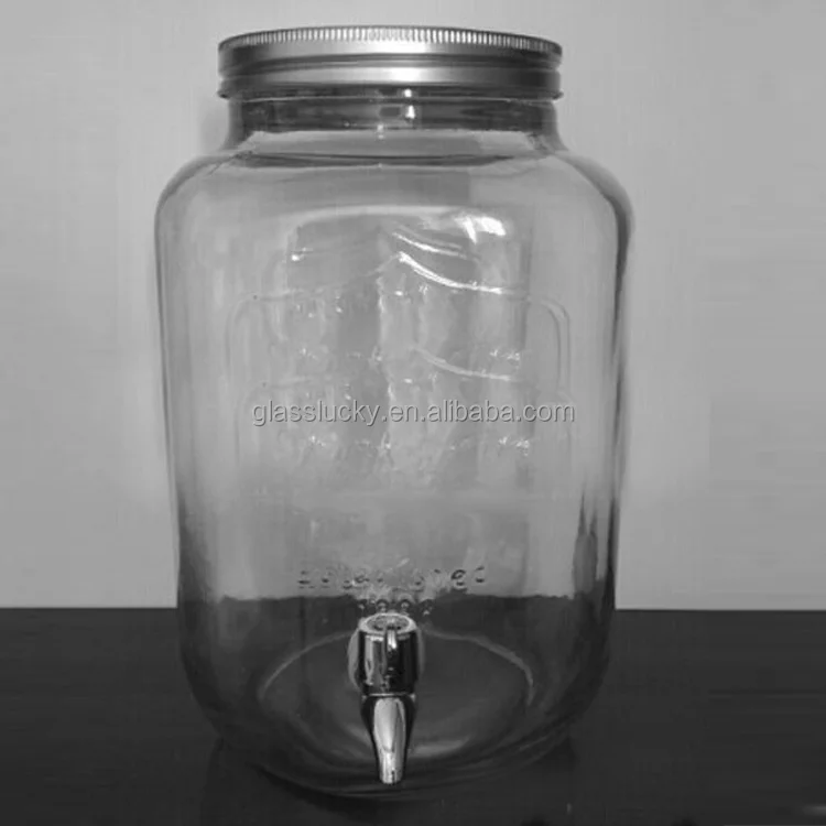 Wholesale Glass 5l Glass Mason Jar For Wine Making With Metal Lid - Buy ...
