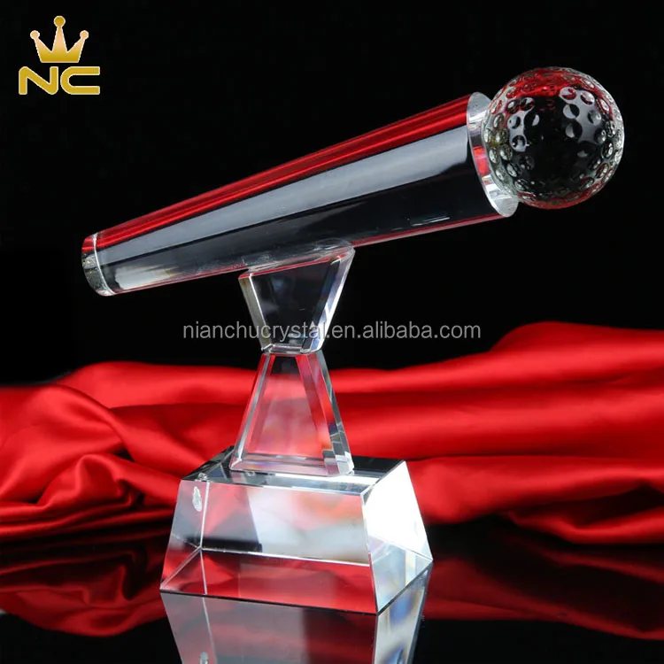 Engraving China Custom Music Award Crystal Microphone Trophy With Glass ...