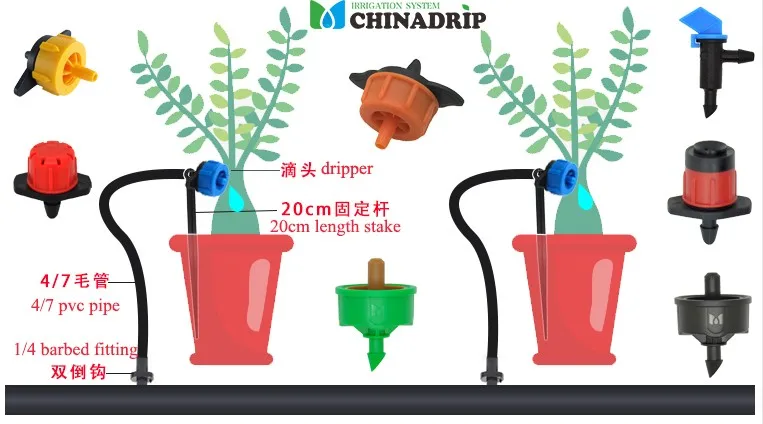 China Drip Agriculture And Farm Irrigation System Pc Dripper For Four ...
