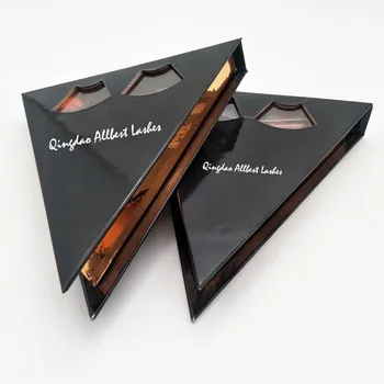 Triangular New Magnetic Closure Lashes Boxes Custom Mink Eyelash Box ...