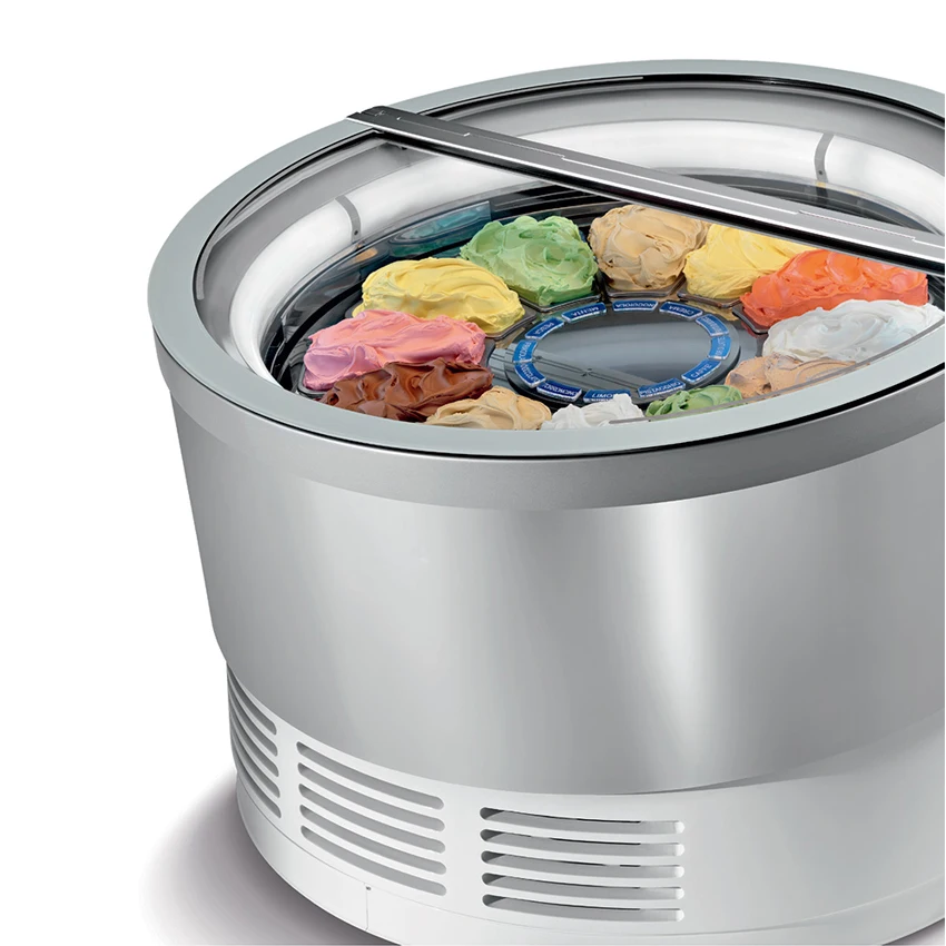 Round Rotating Popsicle Freezer Display Refrigerator/ice Cream Showcase ...