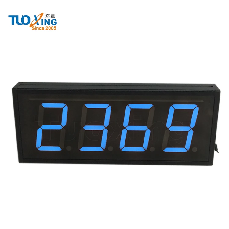 5 Inch 4 Digits LED Indoor Days Count up Clock Wall Countdown Clock