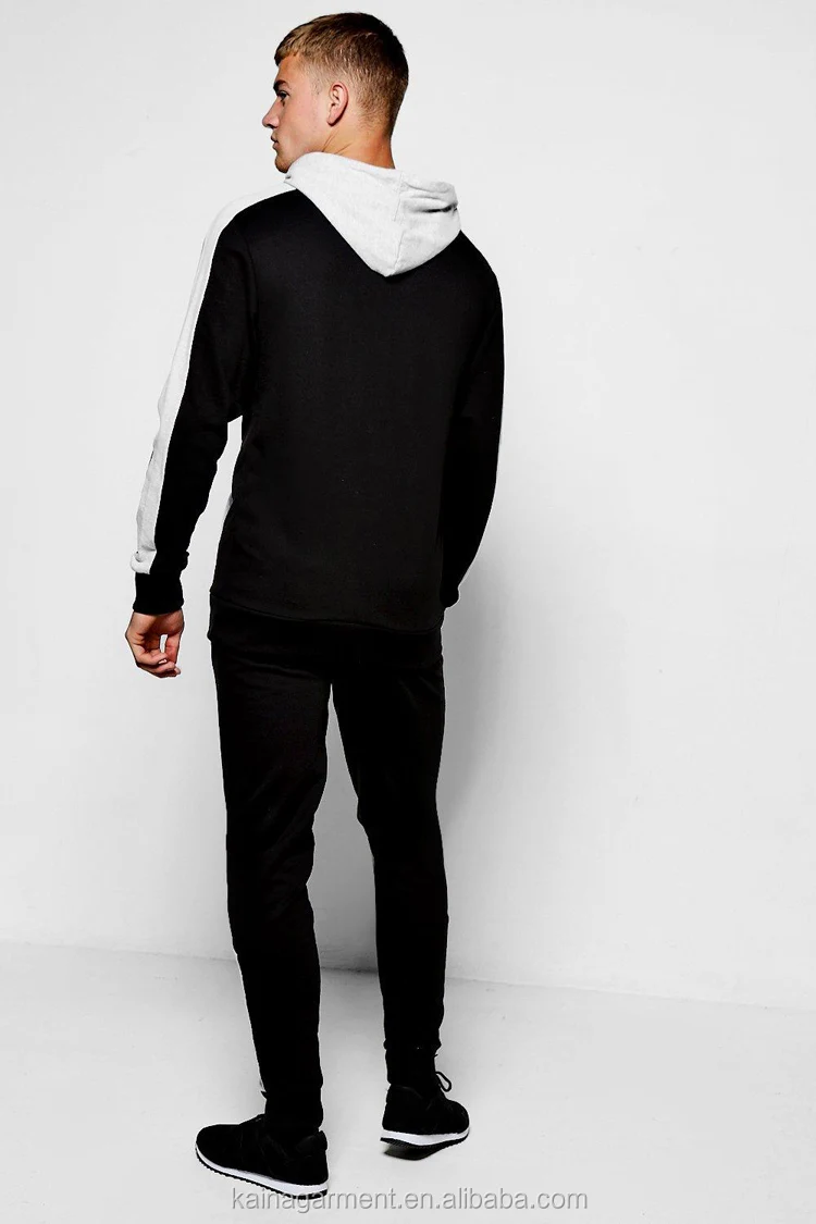 2018 Wholesale Mens Black Grey Mixed Fitted Unbranded Tech Tracksuit ...