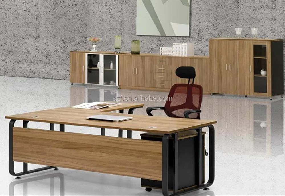 Durable L Type Office Table With Cabinet Wood Laptop Table (sz-odt614 ...