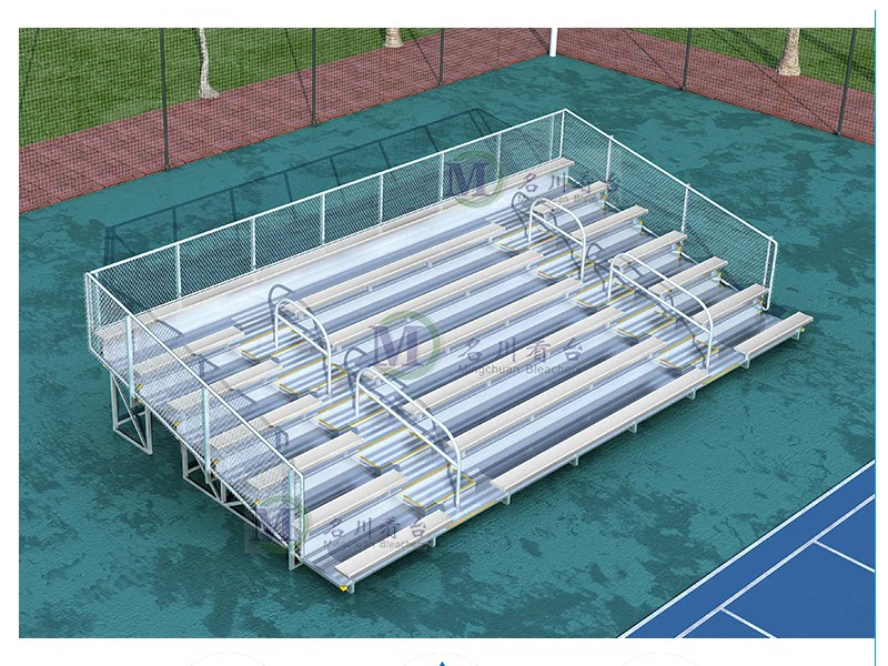 Mcdb-7f Deluxe Aluminio Tribuna Banco De Sillas Bleacher Asientos ...