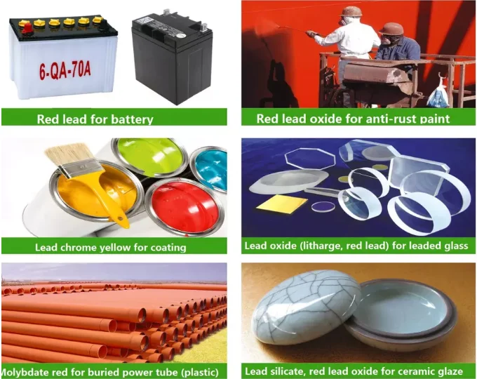 Red Lead Oxide Powder Pb3o4 For Outdoor Powder Coating/antirust Paint ...