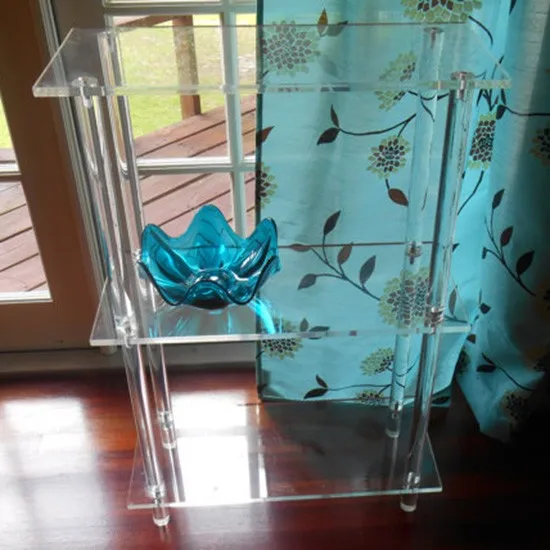 Free Standing Acrylic Shelves,Transparent Lucite Acrylic Display ...