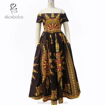 Beautiful Design African Print Maxi Dress Fashion African Kitenge Long ...