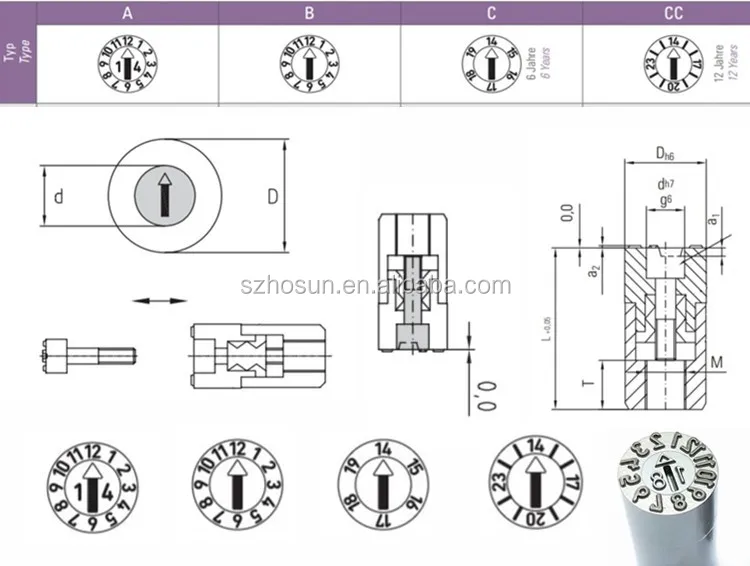 Well Priced Date Marked Insert Mould Stamp Molds For Year And Month ...