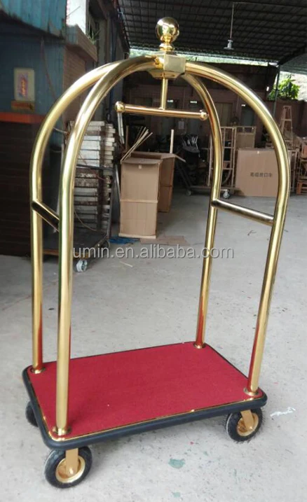 Luxury Gold Plated Luggage Carts For Bellman - Buy Luggage Carts ...