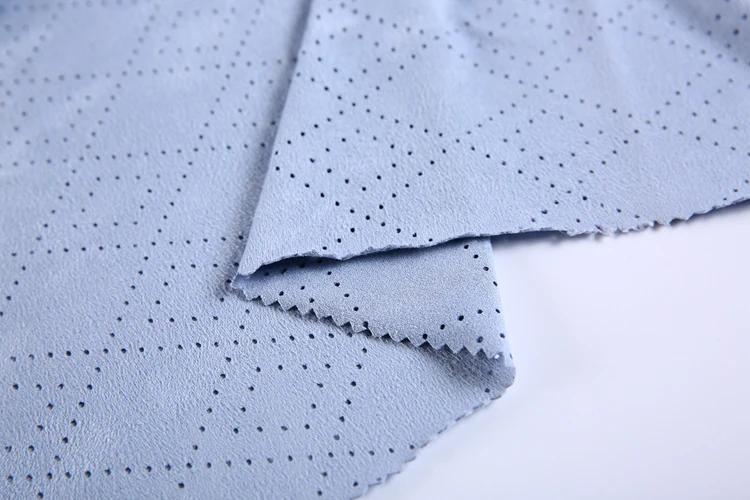 Morden Style Discount Polyester Micro Suede Waterproof Perforated Suede ...
