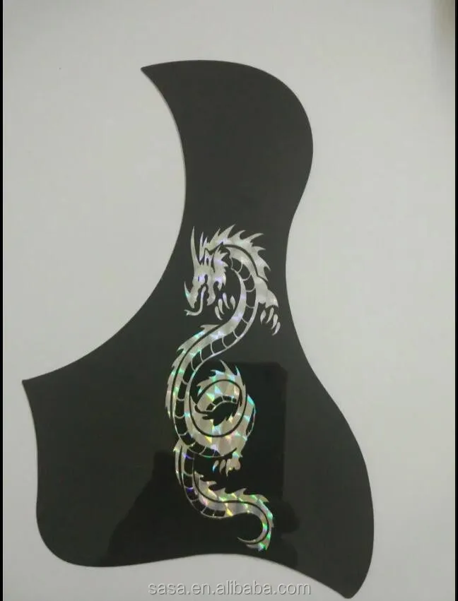 Acoustic Guitar Pickguard Pick Guard Sticker Comma Style Many Colour ...