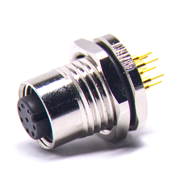 Waterproof Ip67 Circular A Coded Pcb Mounting M12 8 Pin Female ...