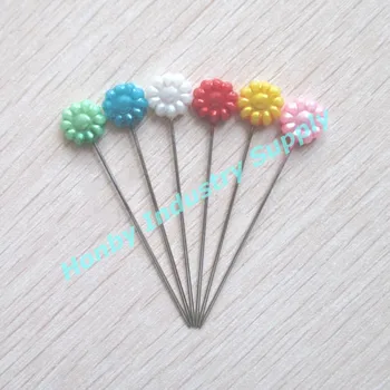 Fancy Flower Head Plastic Sewing Pins For Needle Work - Buy Sewing Pins ...