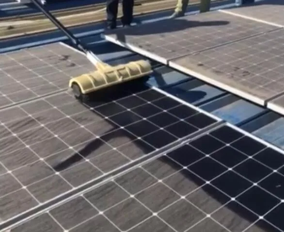 Q.1 Solar Panel Cleaning Brush Robot with Solar Panel Cleaning Machine ...